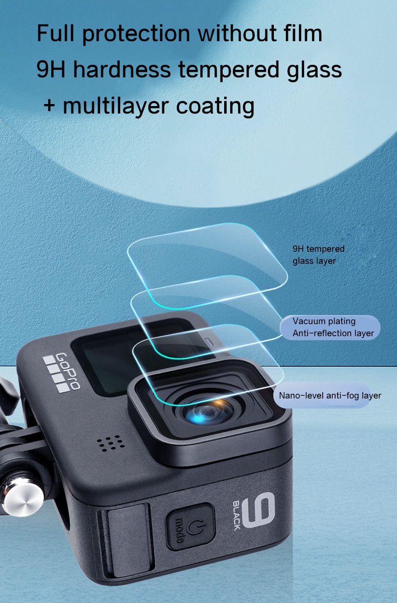 RIGPRO Protective Lens Replacement for GoPro HERO 9/10/11/12 Black ...