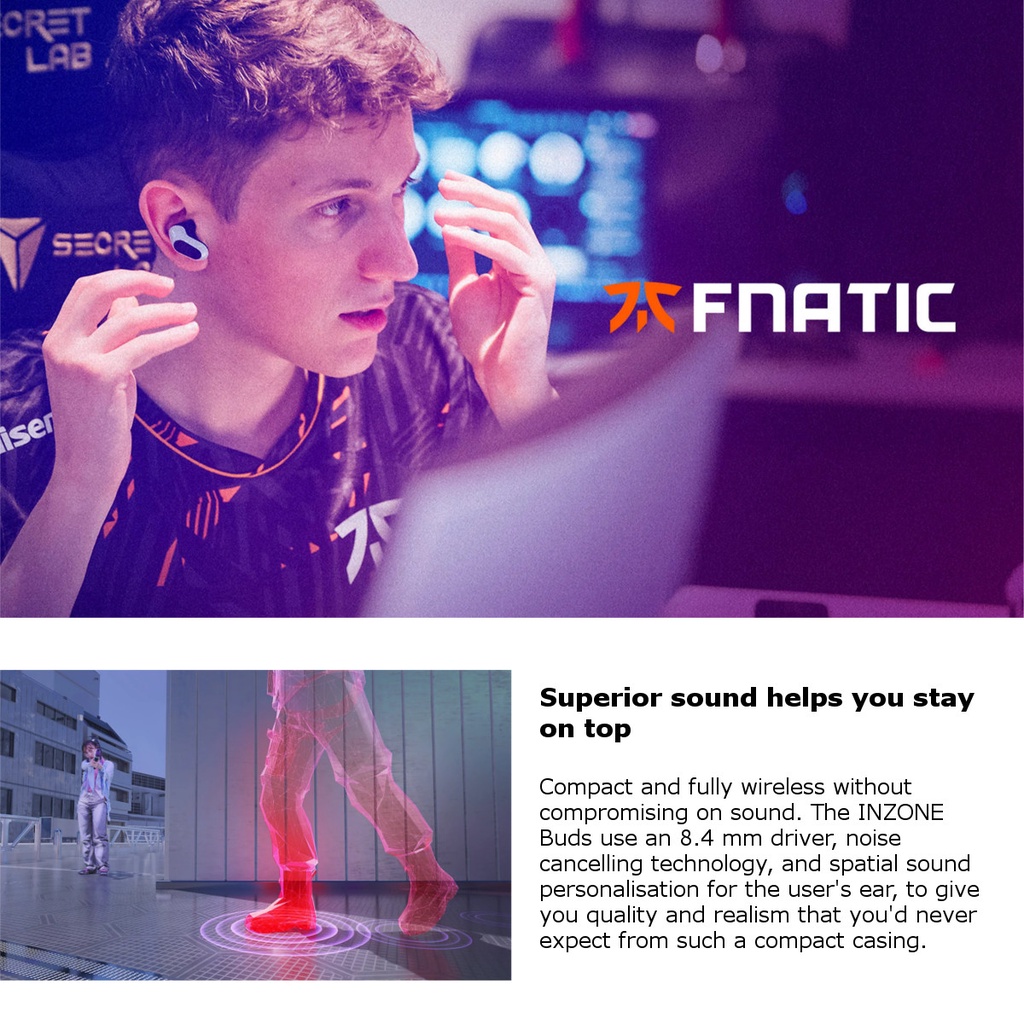 Sony INZONE Buds Truly Wireless Noise Cancelling Gaming Earbuds - WF ...