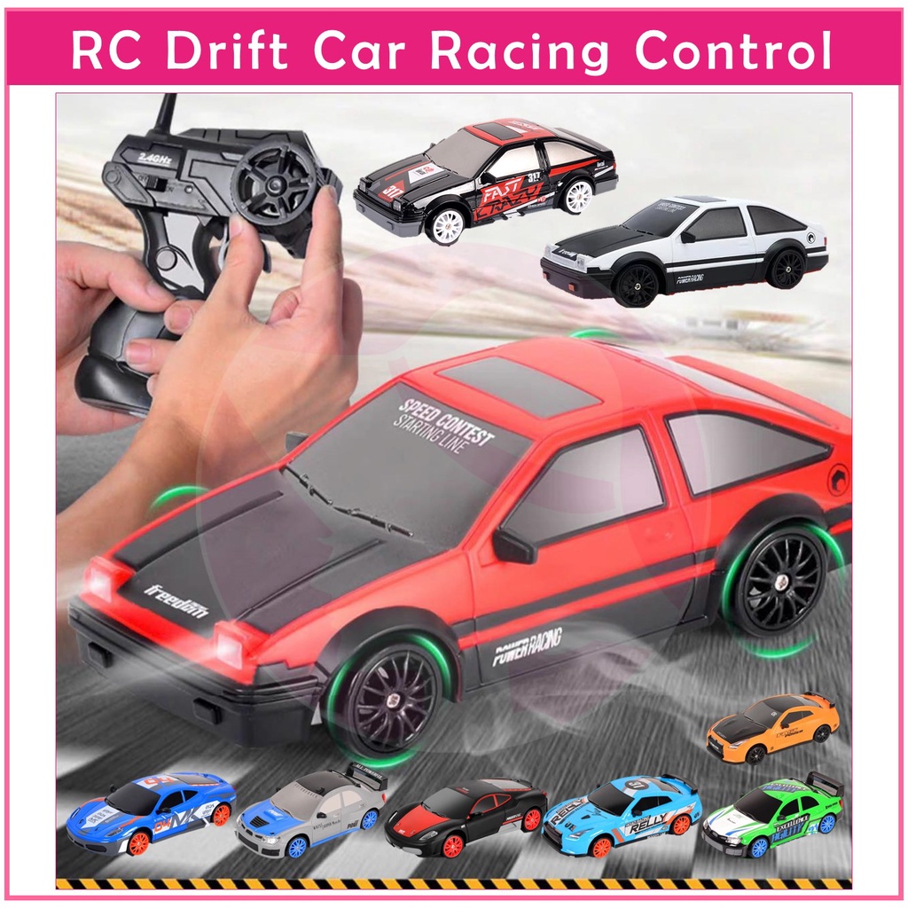 E86 RC Drift GTR Car 4WD 1/24 2.4G High Speed Led Light Remote Control ...