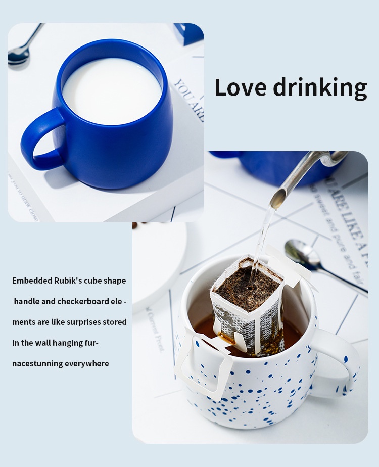 【Ready Stock】Ins Style Ceramic Mug Gift Box Coffee Cup Klein Blue ...