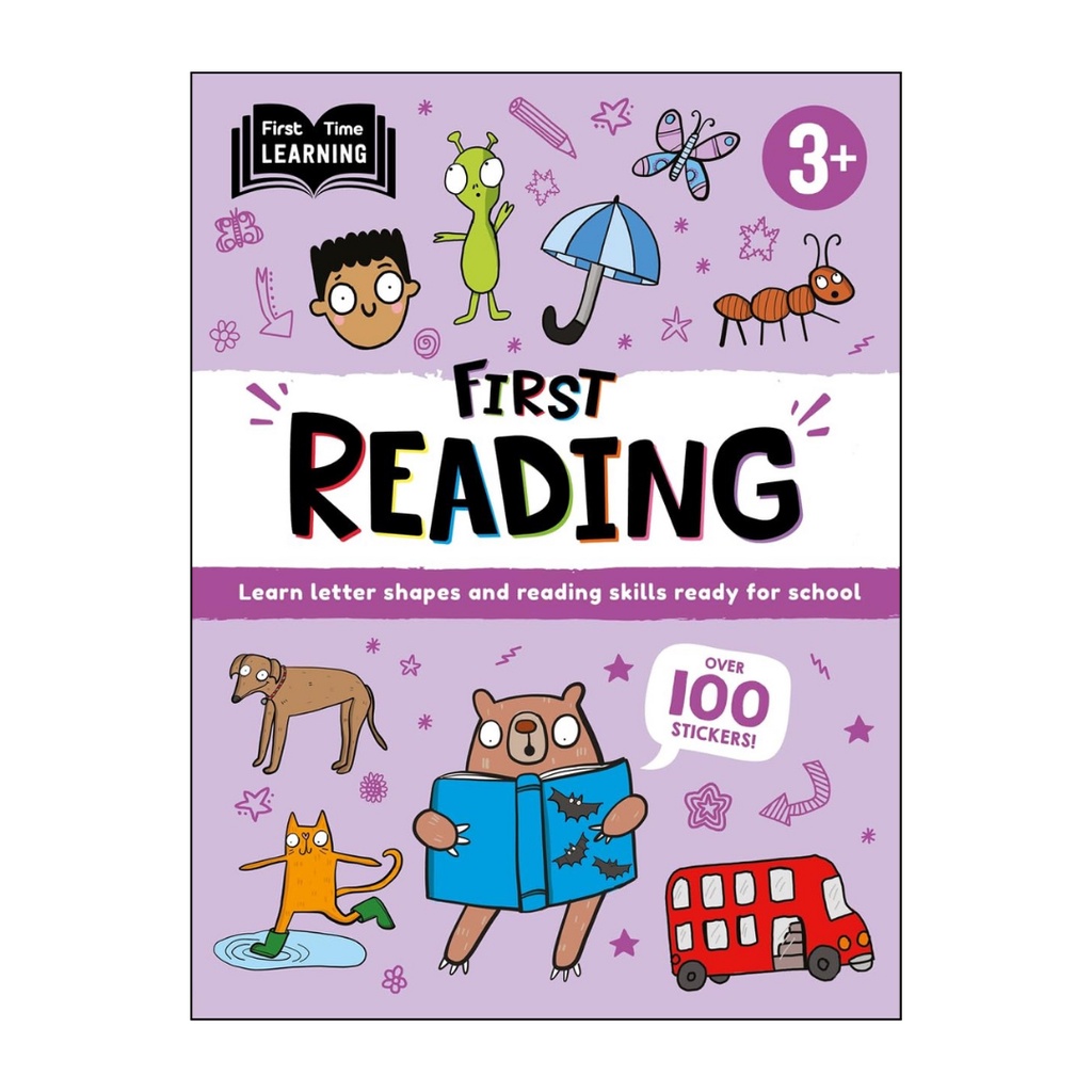 First Reading Educational Workbook For Age 3+ with Over 100 Stickers ...