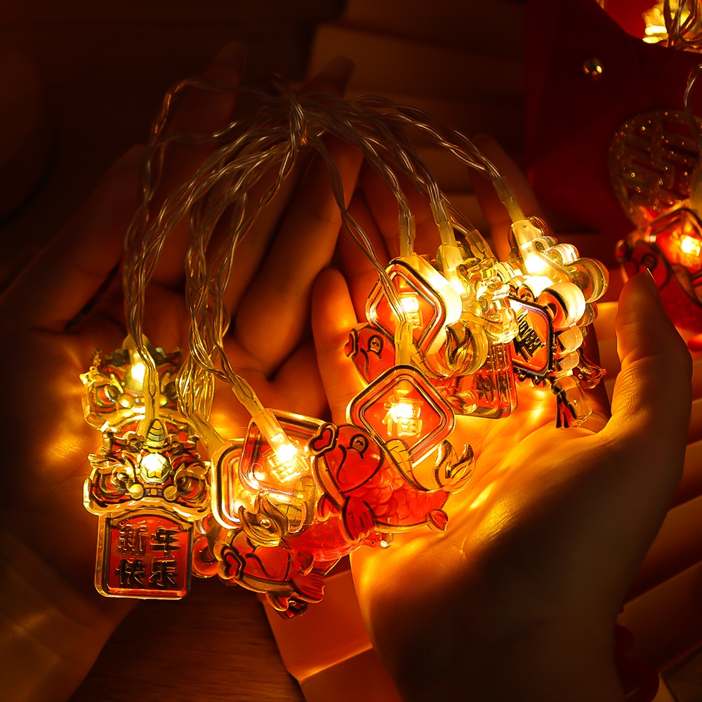 Classic Spring Festival Lanterns Firecrackers Modeling LED String Lamp ...