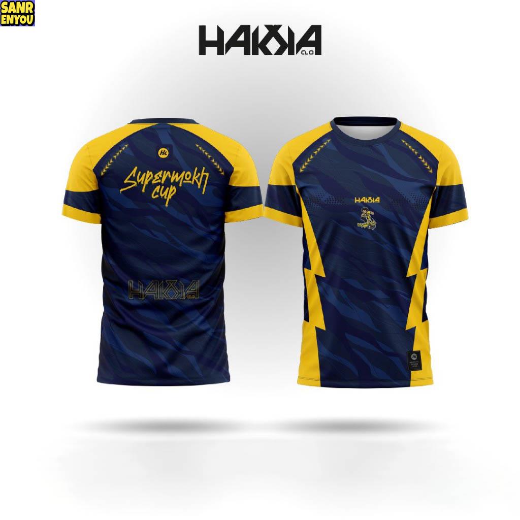 （sanrenyou）baju Jersey Warna Biru Nfdp Supermokh 2024 Jersey Hakka Jersey Bola Malaysia Budak