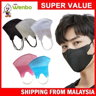 Wenbo [50pcs/Pack] 3D Face Mask Adult Ear loop Face Mask Premium Face ...