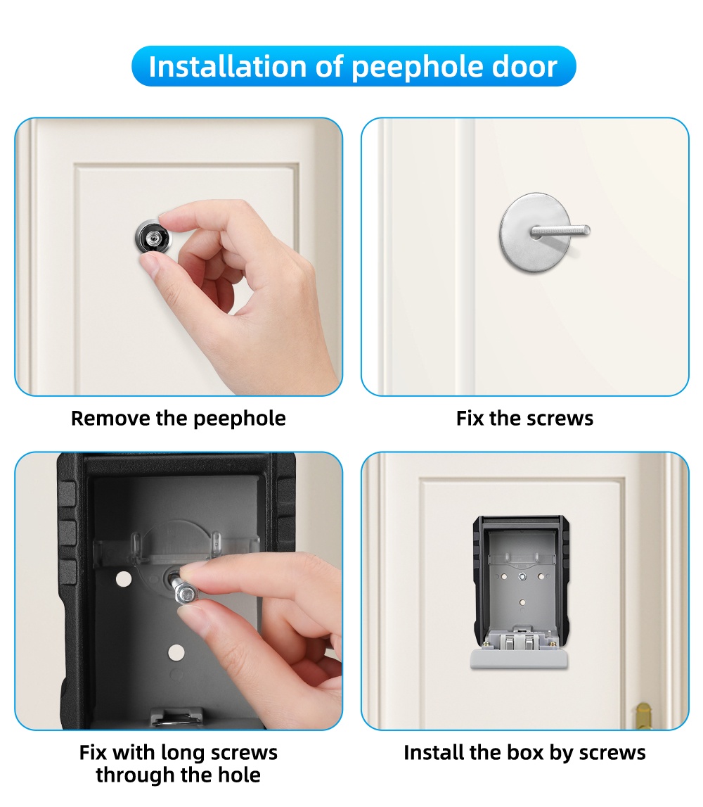 Padlock Key Box Storage Password Metal Quality Anti-Theft Lock Outdoor ...