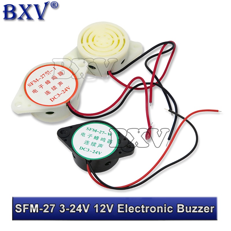 SFM-27 Alarm High-decibel 3-24V 12V Electronic Buzzer Beep Alarm ...