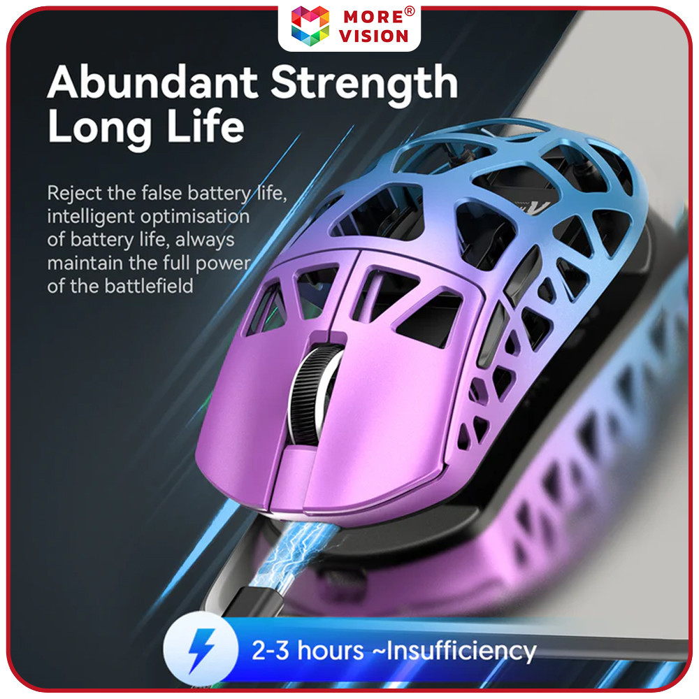 R3 Attack Shark Wireless Magnesium Alloy Gaming Mouse 46g Super Light PAW3395 8000Hz Polling ...