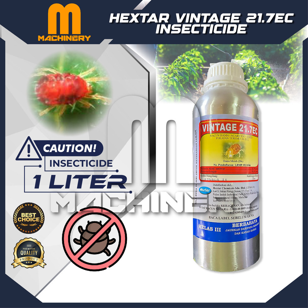 M.Machinery 1 Liter Hextar Vintage 21.7EC Insecticide Racun Serangga Hamama Merah | Shopee Malaysia