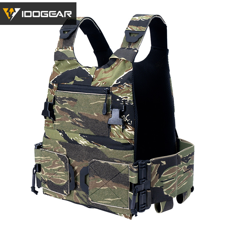 IDOGEAR Tactic Vest FCSK with Back MOLLE FERRO Style with Foam Plates ...