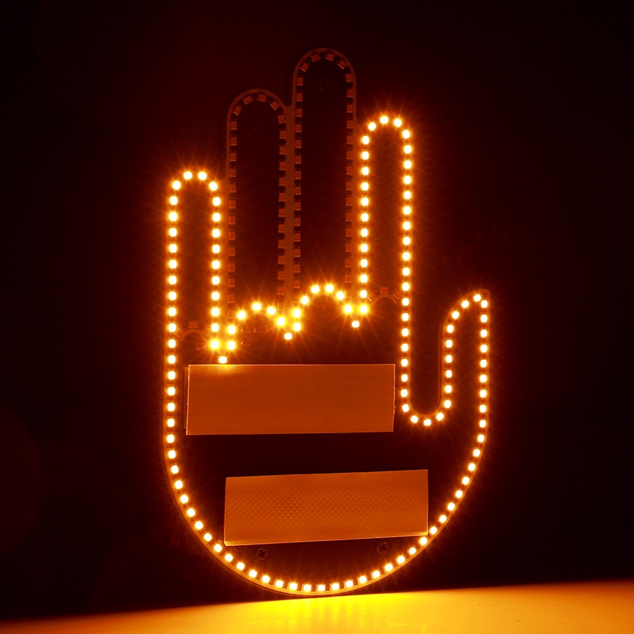 Middle Finger Car Light LED Car Hand LED Car Finger Up Give The Love ...