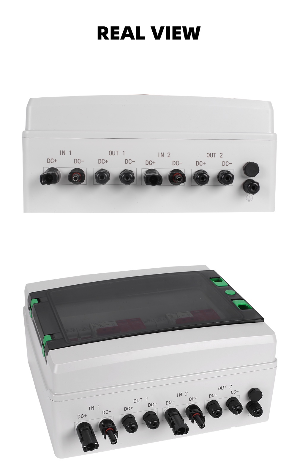 Solar Photovoltaic PV Combiner Box Surge Lightning Protection 2 Input 2 ...