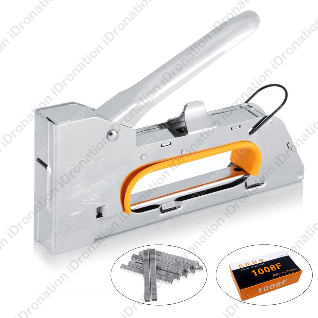 Stapler Gun Heavy Duty Hand Tacker Rapid Metal Body Frame Paper ...