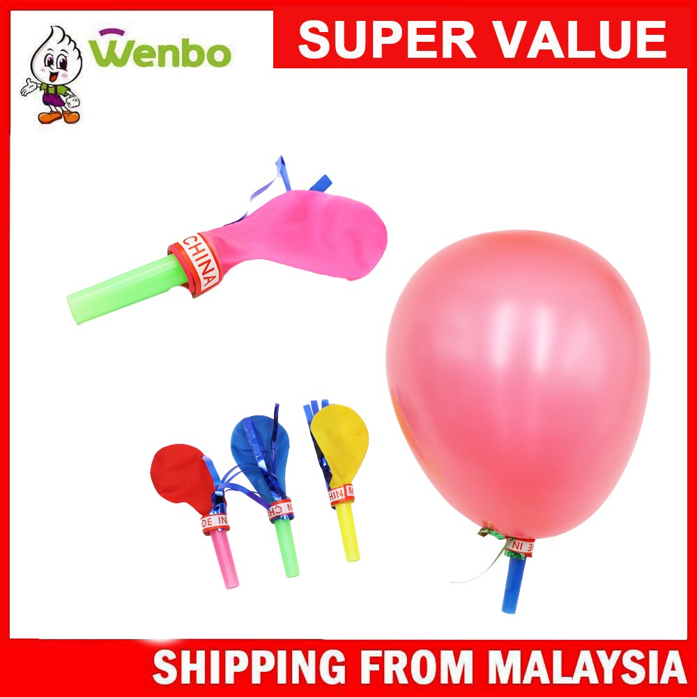 Wenbo [Gift] Birthday Party Whistle Balloon Make Horn Sound Noise Fun ...