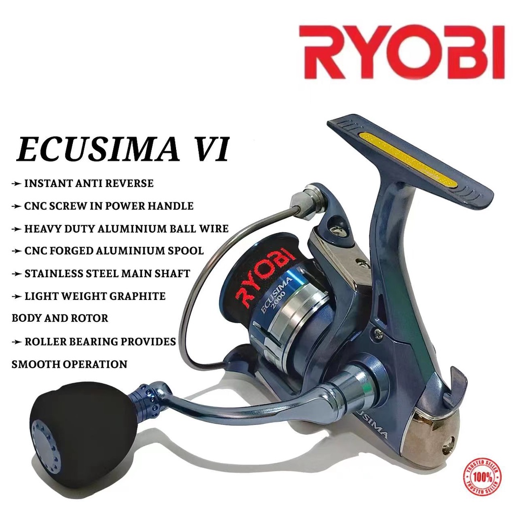 RYOBI ECUSIMA VI SPINNING FISHING REEL | Shopee Malaysia