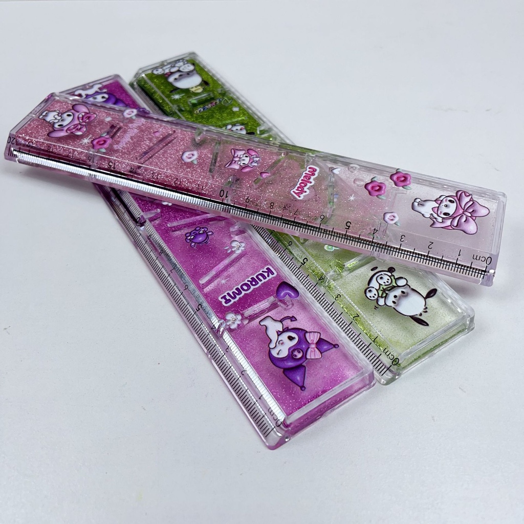 Pikachu Quicksand Ruler Kuromi Melody Cute Wavy Ruler Tudents 20Cm ...