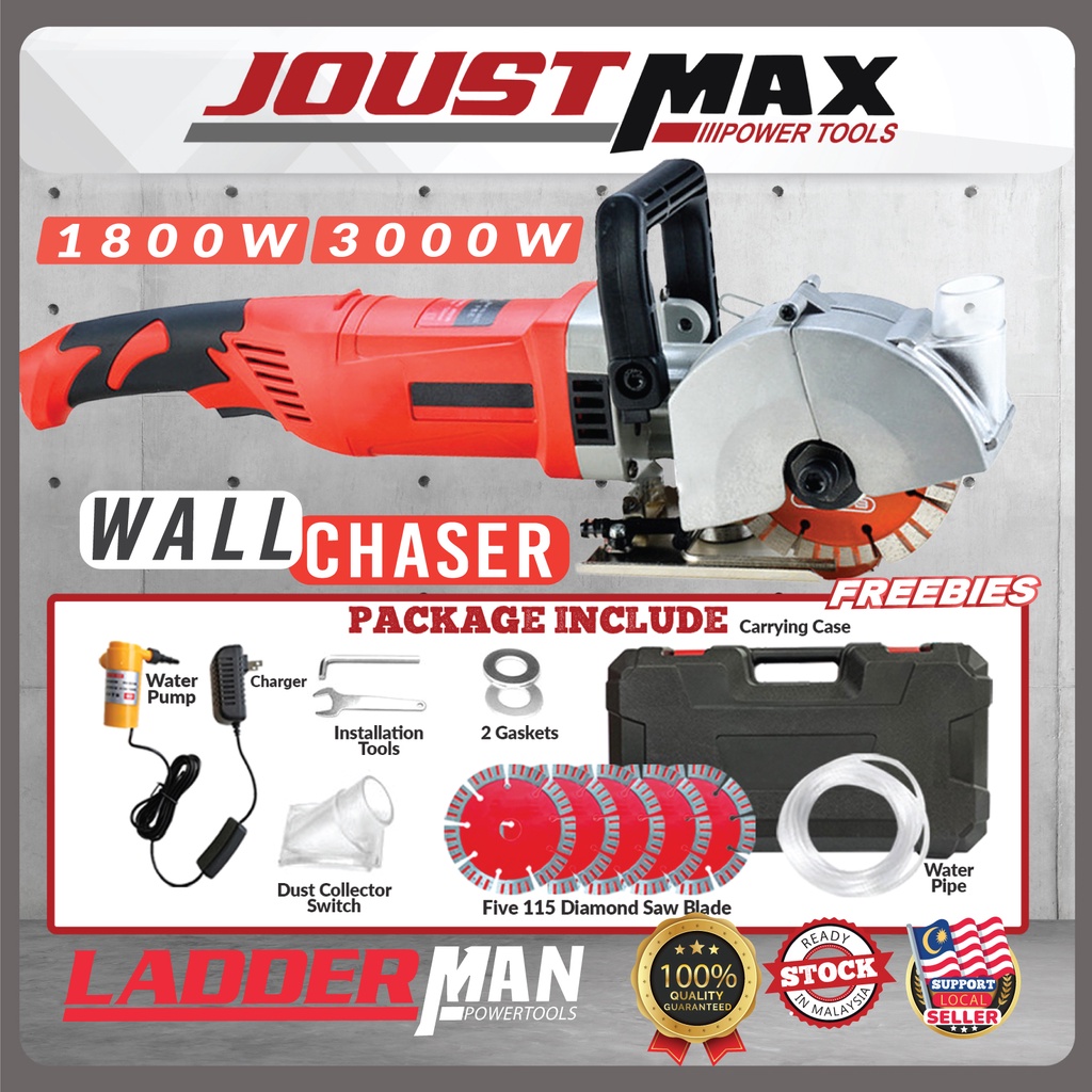 Ladderman 1800W 3000W Wall Chaser Machine Cutting Disc Wall Granite ...