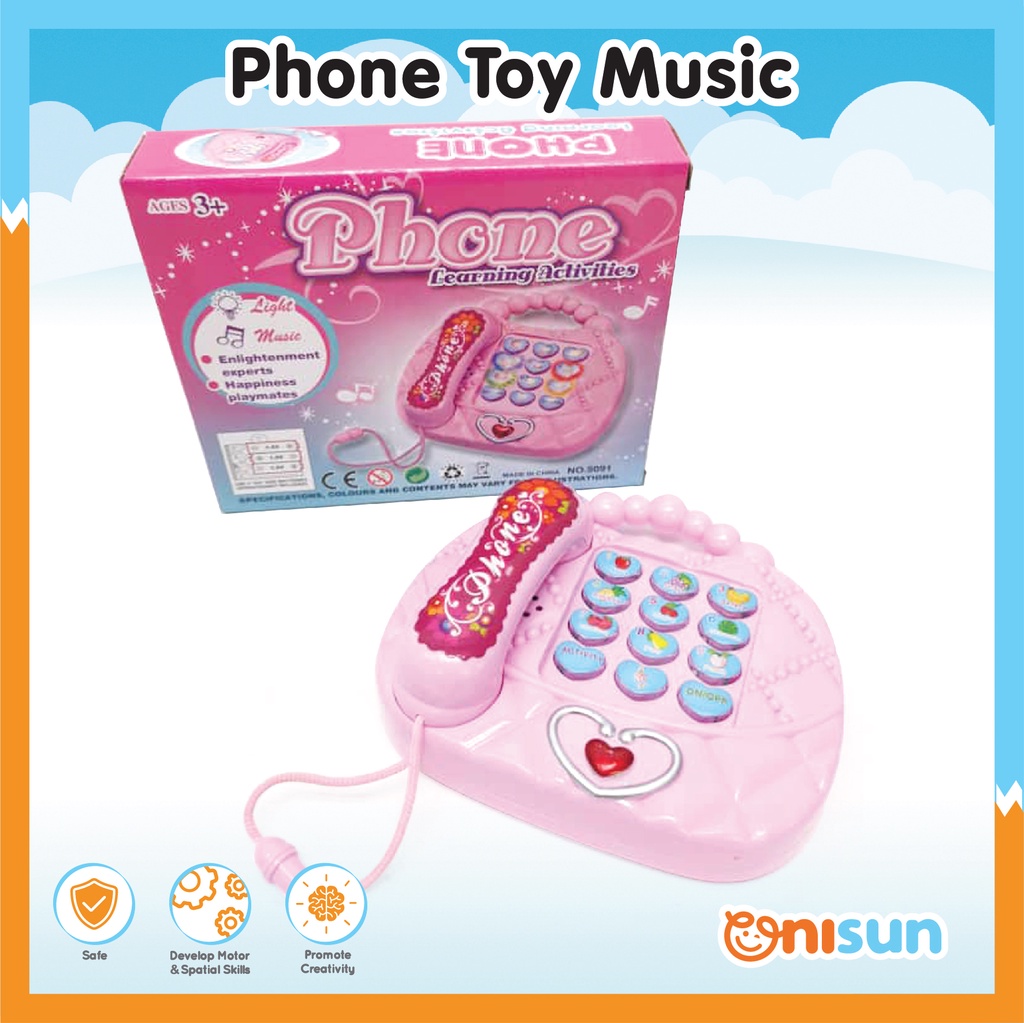 Children Cute Adorable Music Phones with Light and Sound Battery ...