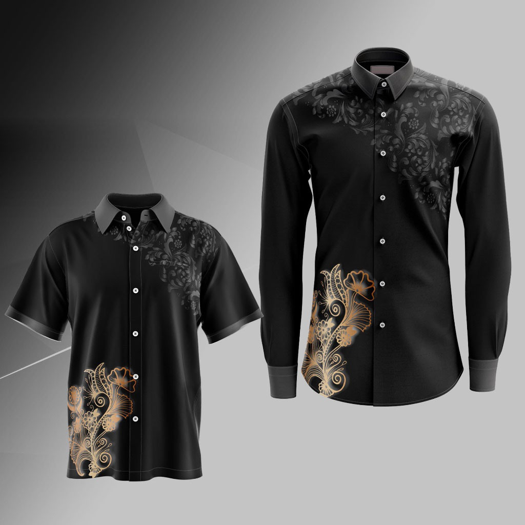 KEMEJA KORPORAT BATIK 24004A | Sublimation Corporate Polysoft | Shopee ...