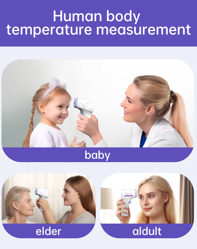 Multifunction Thermometer Three-color Backlit Display Forehead ...