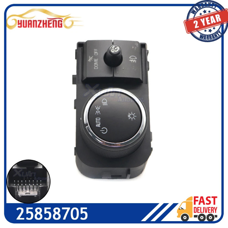 Headlight Fog Light Lamp Control Switch 25858705 for Cadillac GMC ...