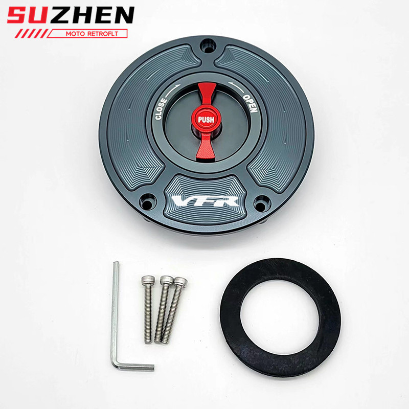 CNC Aluminum Keyless Racing Quick Release Motorcycle Tank Fuel Caps ...