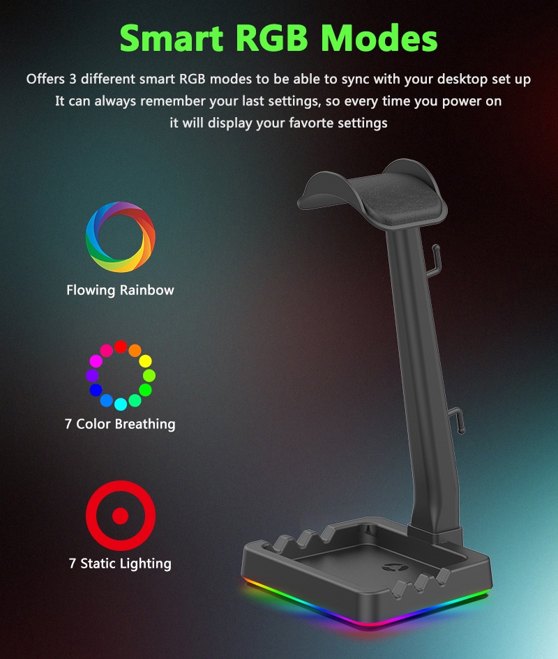Smart RGB All-in-One Headset stand headphone stand headphone holder ...