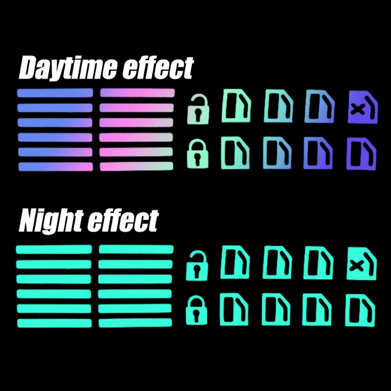Self-adhesive Colorful Luminous Car Window Button Labels/ Automobile ...