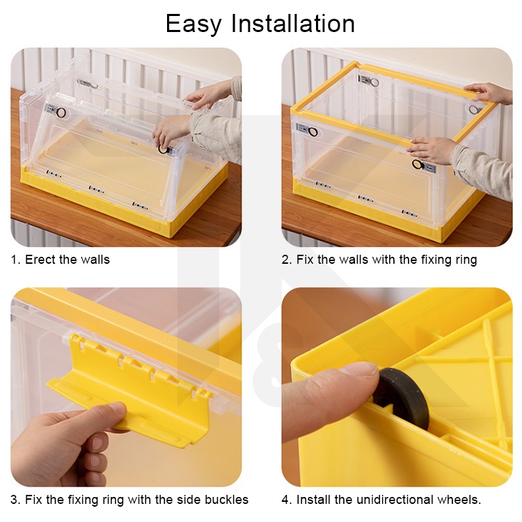 [LOCAL] Foldable Storage Box Stackable | Transparent Multipurpose ...