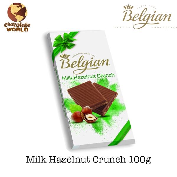The Belgian Milk Hazelnut Crunch 100g | Shopee Malaysia
