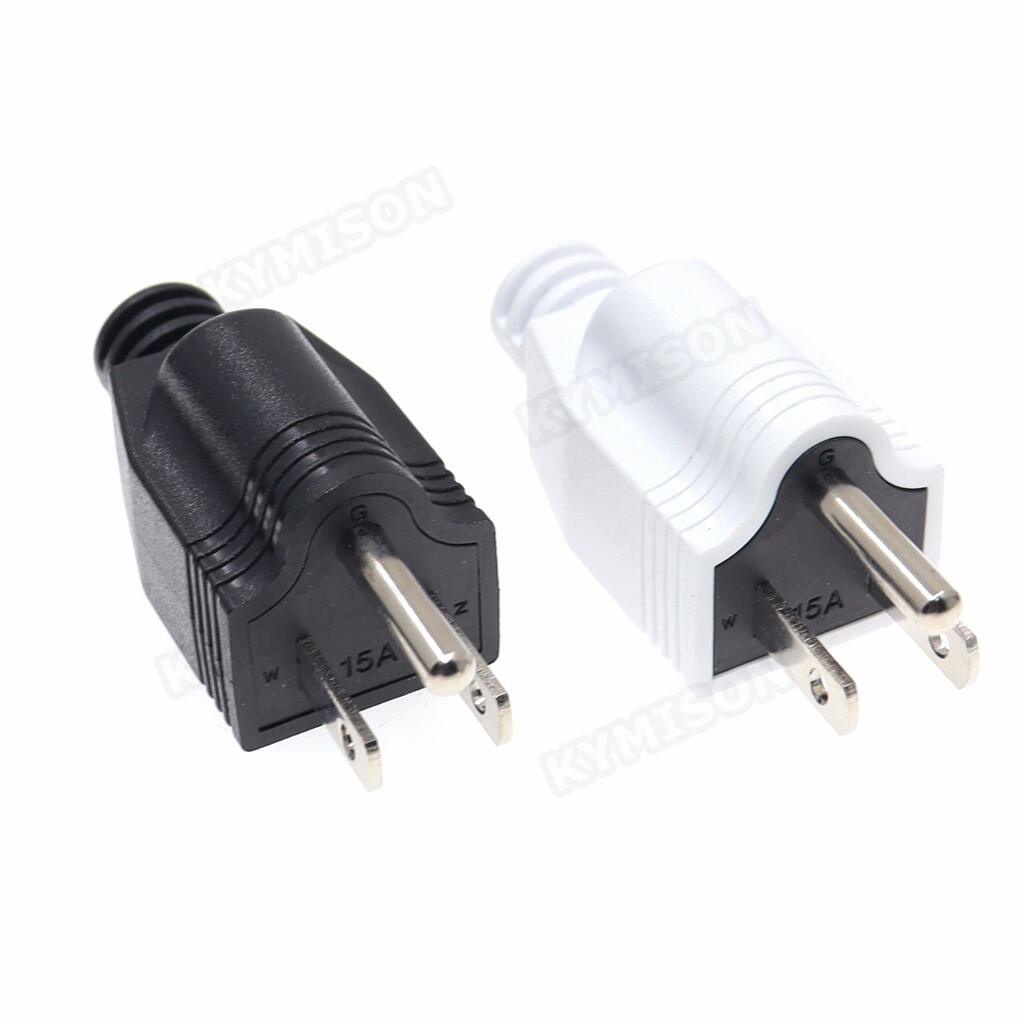 US American 3 Pin Nema 5-15P AC Electrical Power Male Plug Adaptor ...