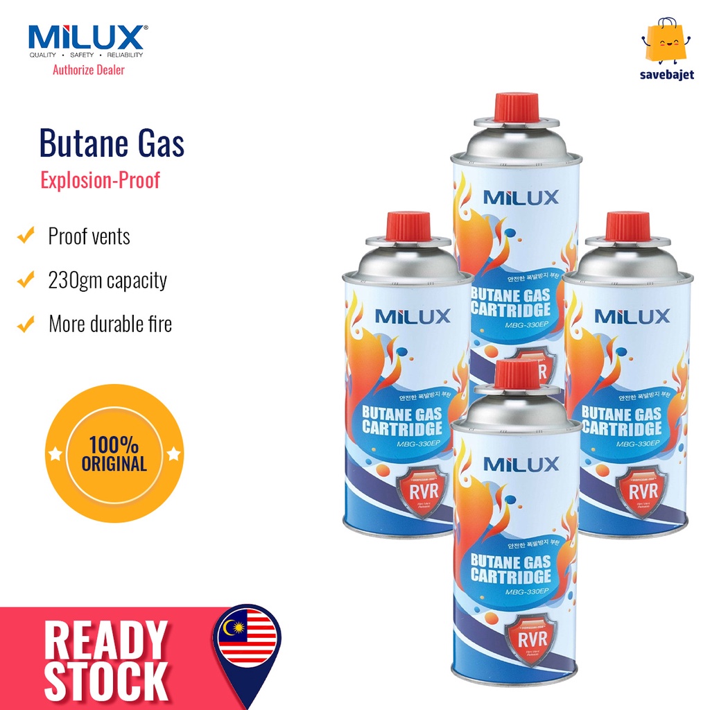 MiLUX Gas Botol Explosion-Proof Butane Gas MBG-330EP | Shopee Malaysia