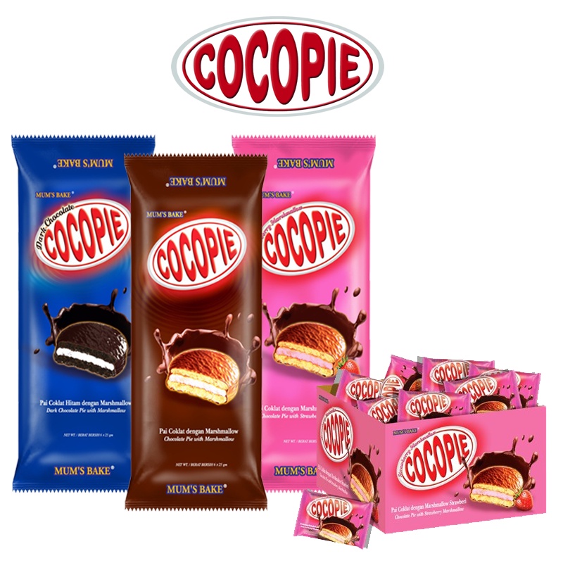 Cocopie Marshmallow Bar 25gX6pcs (Chocolate / Dark Chocolate ...
