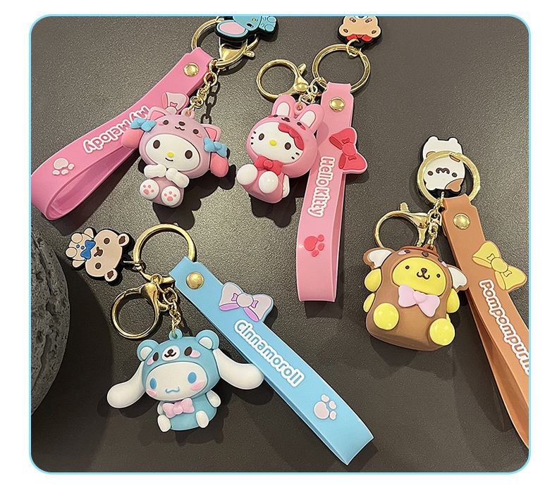 Kuromi Keychain cartoon cinnamoroll cute pendant doll small gift car ...
