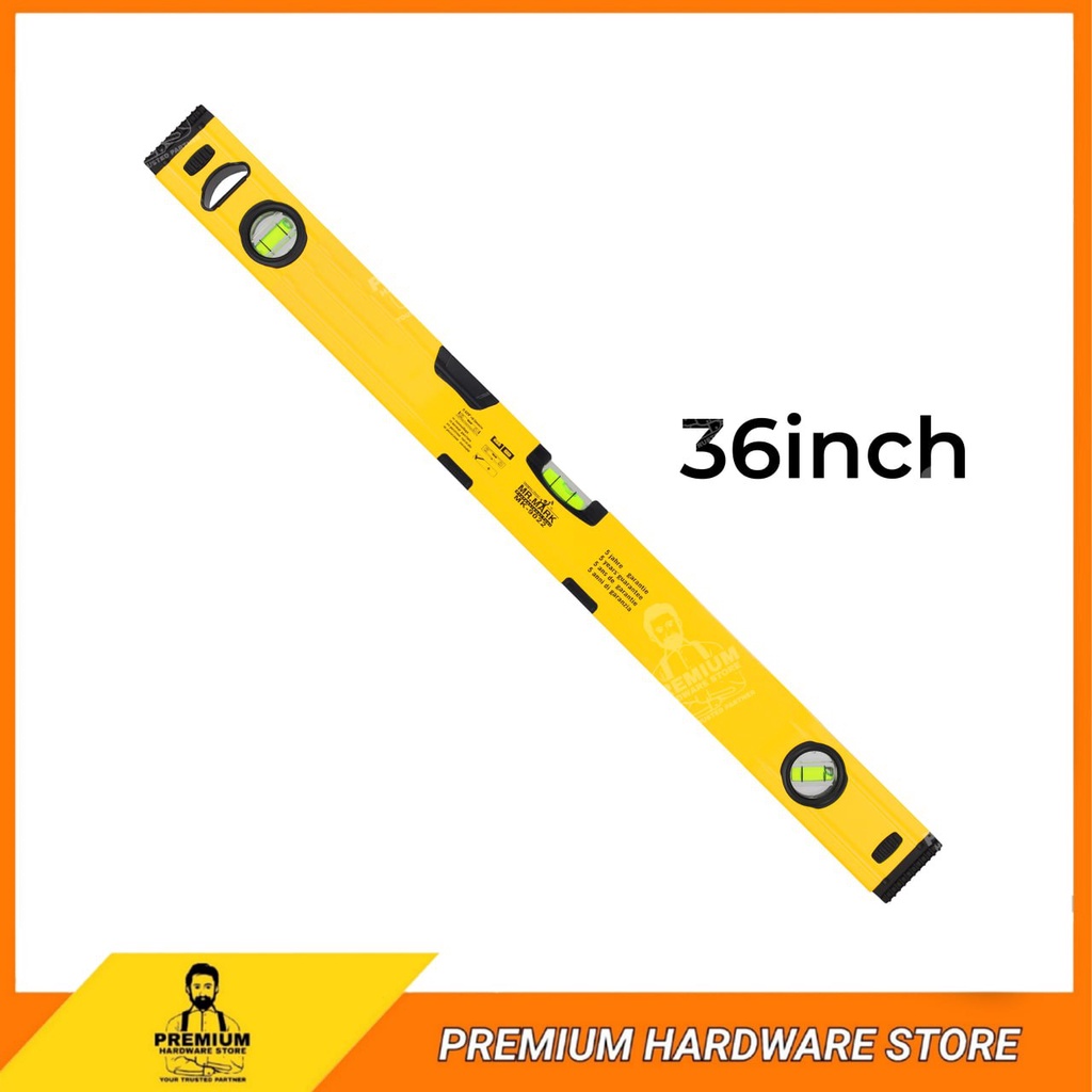 MR.MARK Magnetic Water Level Ruler 36 Inch 3 Vial Aluminum Horizontal ...