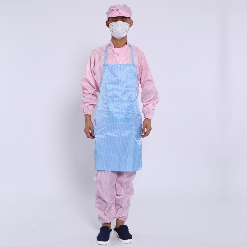 [ready Stock] Manufacturer Anti-Static Dust-Free Apron Striped Blue ...