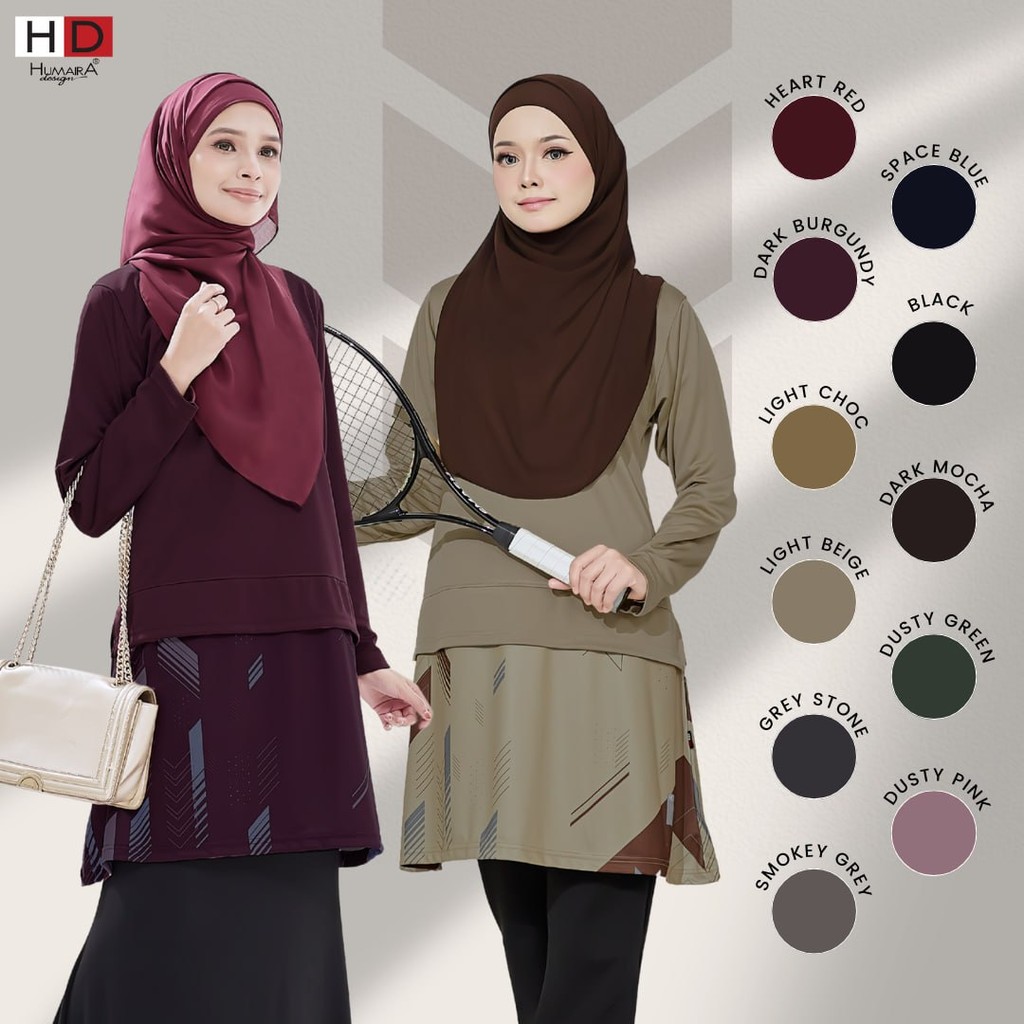 Artise - Tshirt Jersi Muslimah Humaira Design (Saiz : S - 5XL) | Shopee ...