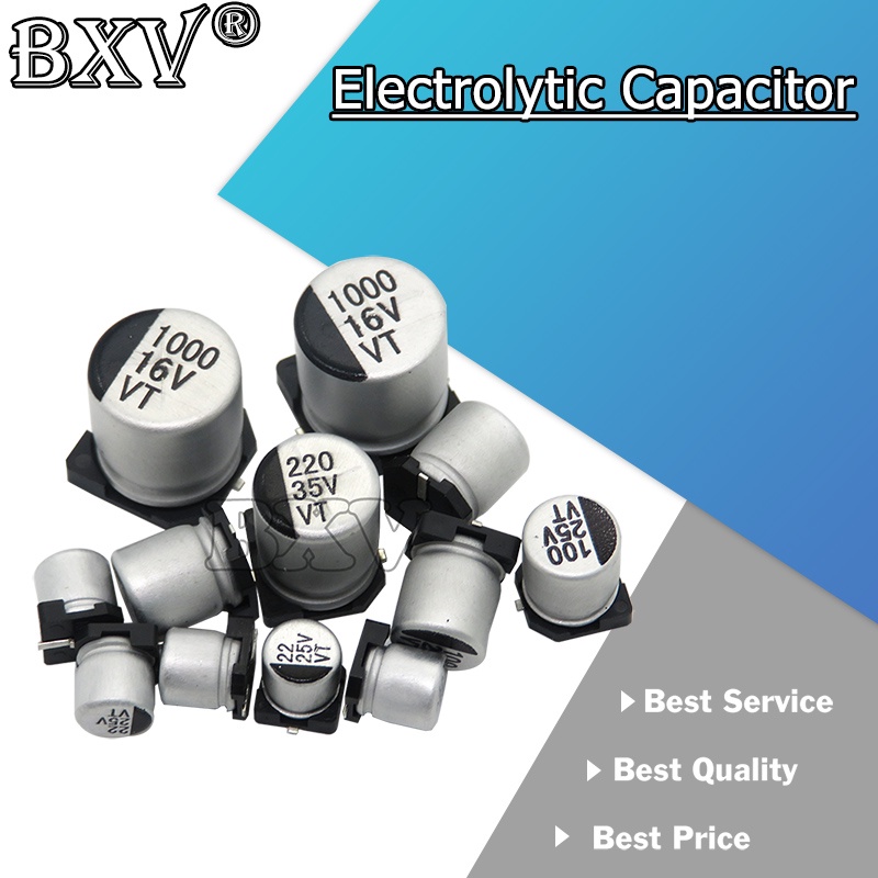 10PCS SMD Electrolytic Capacitor Aluminum New 6.3V 10V 16V 25V 35V 50V 1UF 2.2UF 4.7UF 10UF 47UF ...