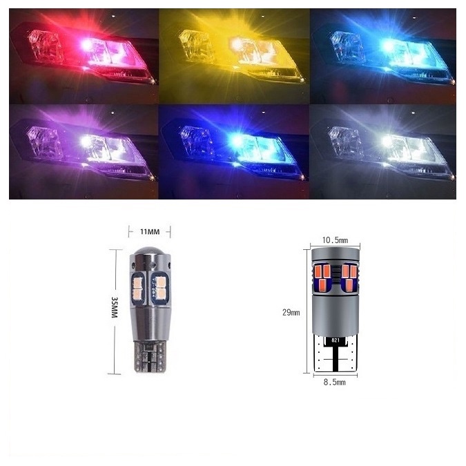 194 Led Bulb KATUR T10 194 W5W LED Bulb - 10 SMD 5730 Super Bright ...