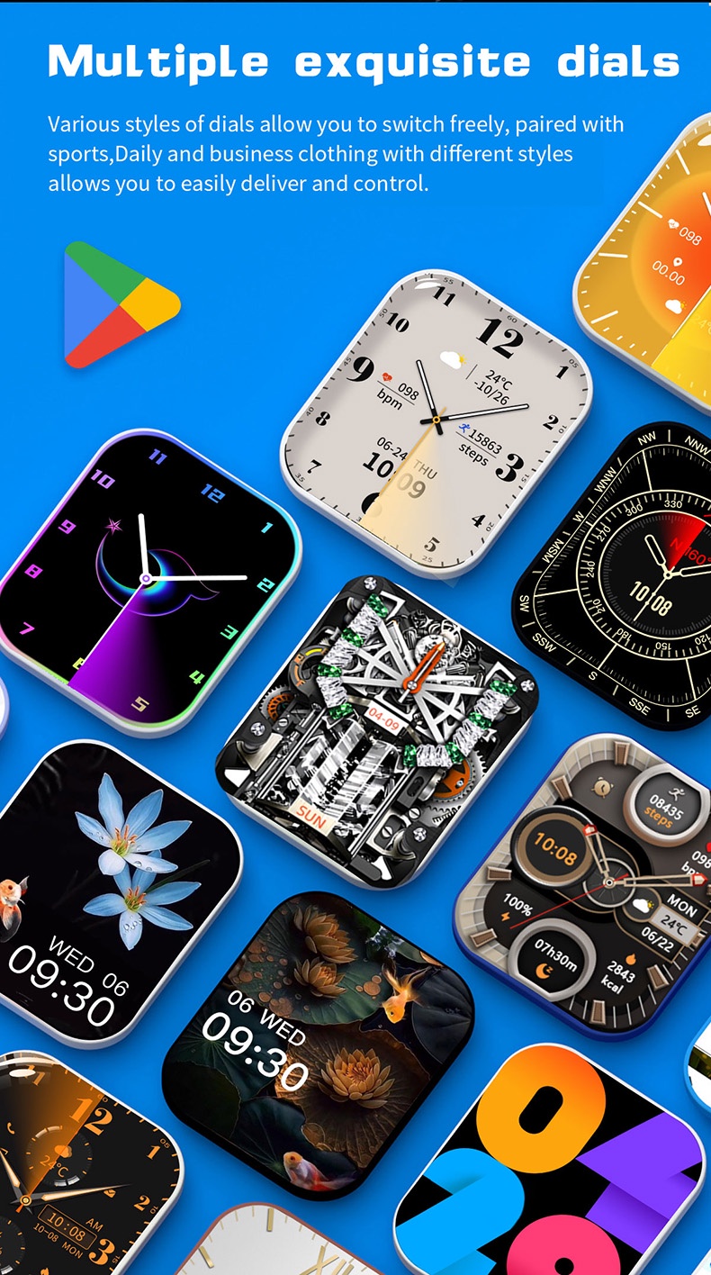 Z85 Max Smart Watch Waterproof 3 Straps Compass Android Smartwatch HD ...