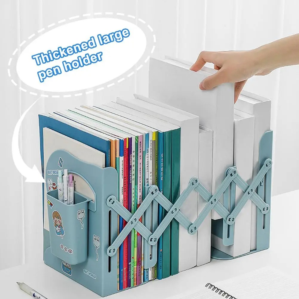 Retractable Bookends For Shelves Book Support Stand Set Adjustable ...