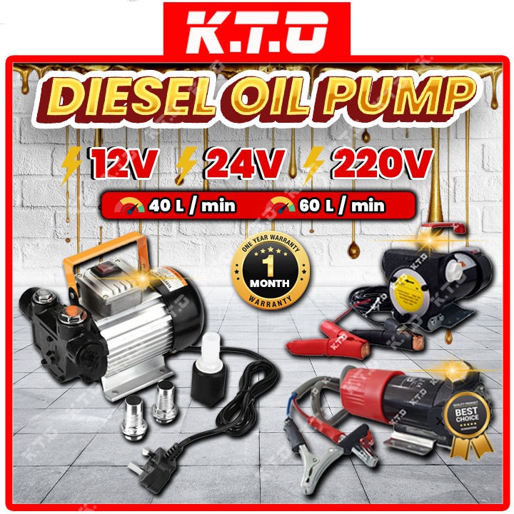 Diesel Fuel Oil Electric Transfer Pump DC AC Car Motor Self Priming Oil ...