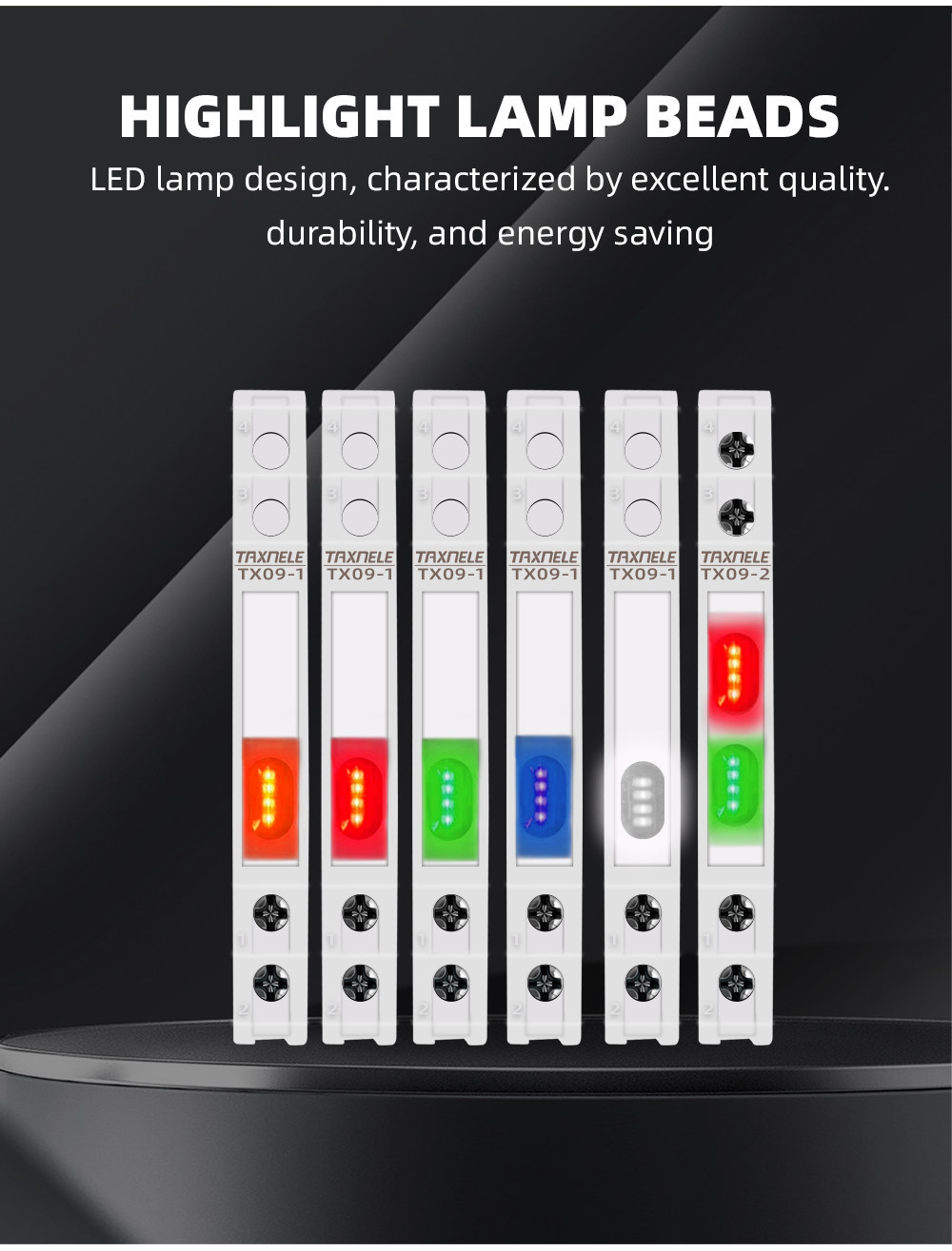 Din Rail Mount LED Signal Lamp AC DC 220V 230V Indicating Pilot Lights Lamp Red Green Blue ...