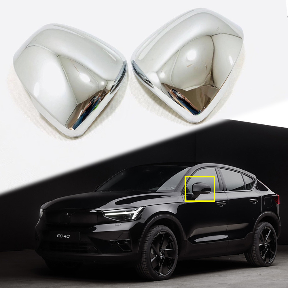 Car Door Side Rear View Mirrors Cover Trim Cap for Volvo XC40 C40 Garnish 2019-2024 Rear Mirror ...