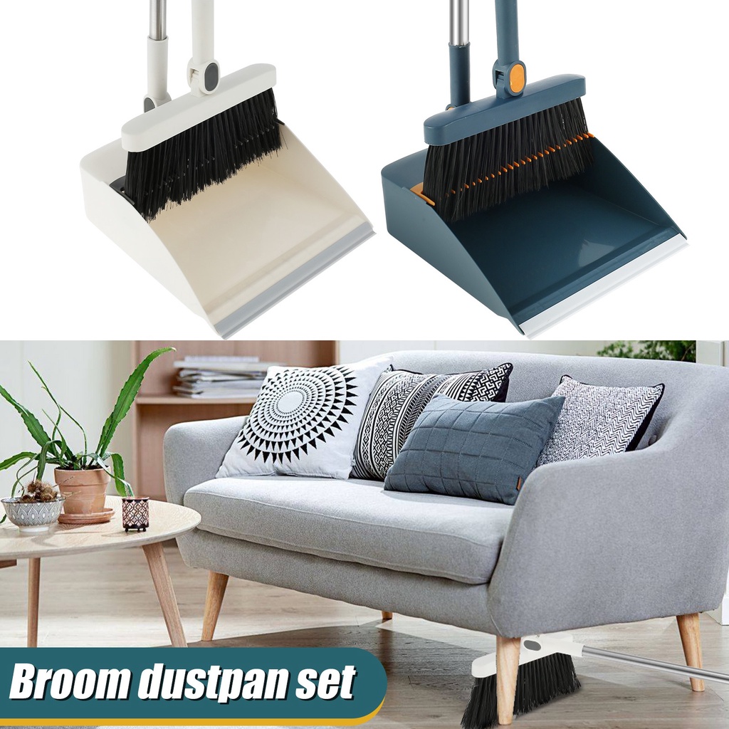 3 in 1 Rotatable Foldable Sweeper Broom Dustpan Set Tangle Hair Outdoor Broom Set Penyapu ...