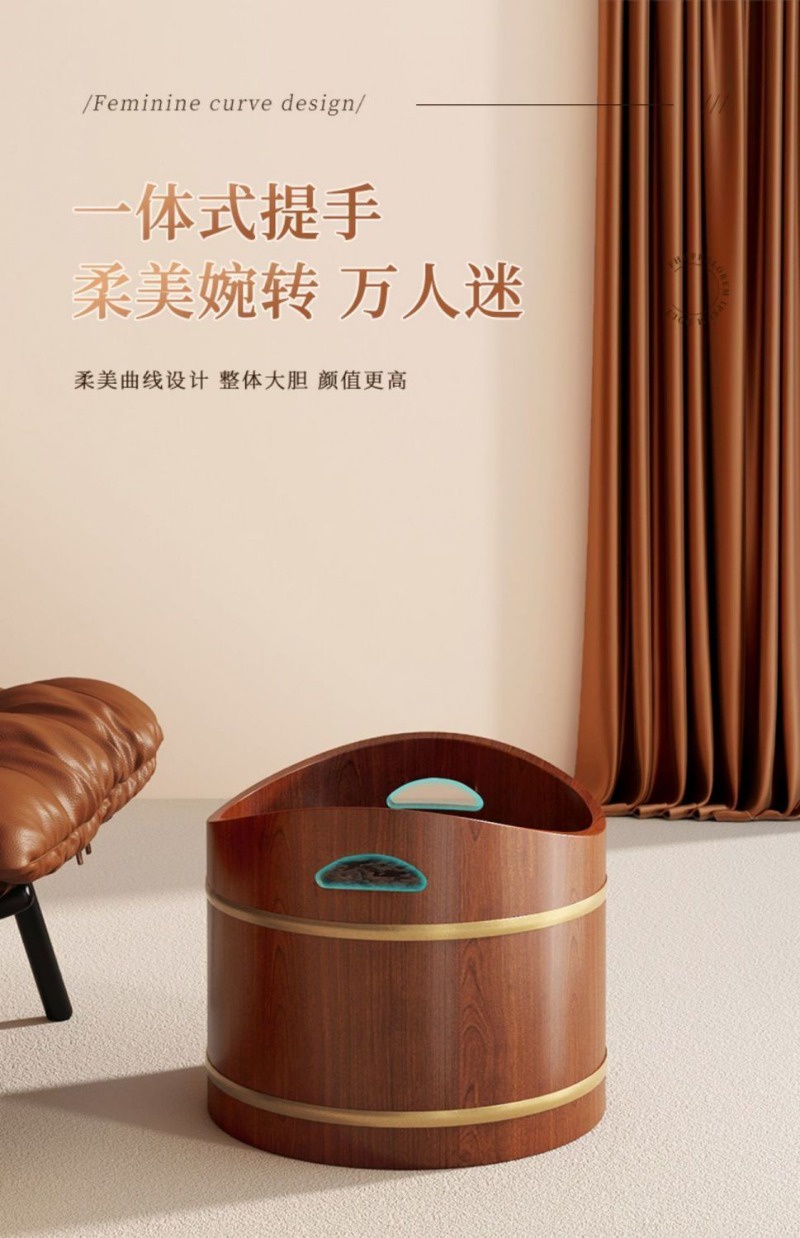 Ingot Foot Bath Barrel Wooden Barrel Household Solid Wood Foot Barrel ...