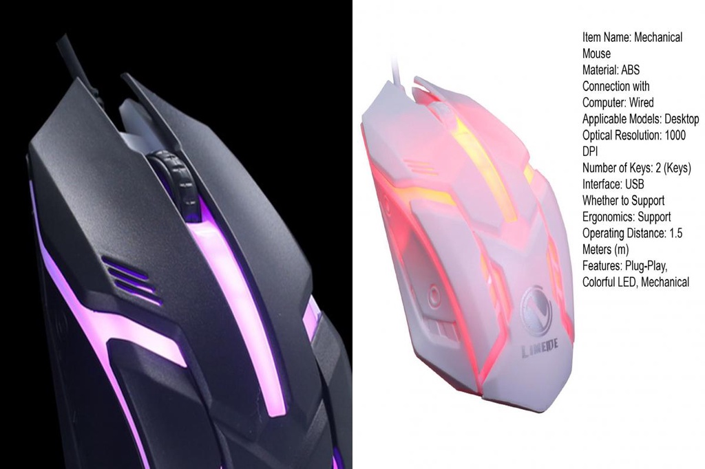 COOD Mechanical Gaming Mouse Gaming Mouse for Accurate Movement High ...