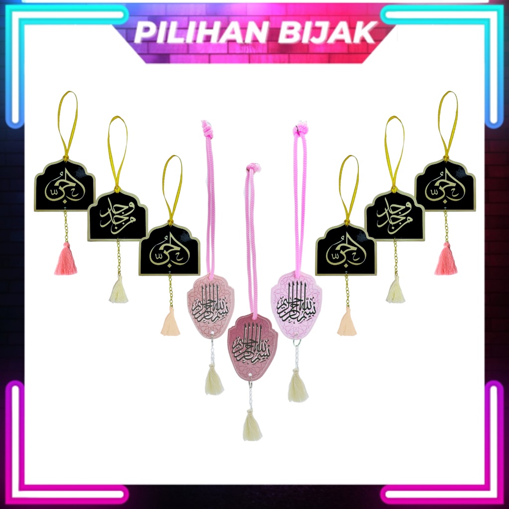 1pc Islamic Doorgift Keychain Hanging Car Pendant Hiasan Gantung Kereta ...