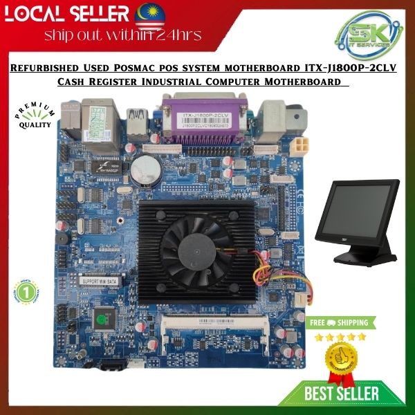 Refurbished Used Posmac pos system motherboard ITX-J1800P-2CLV Cash ...