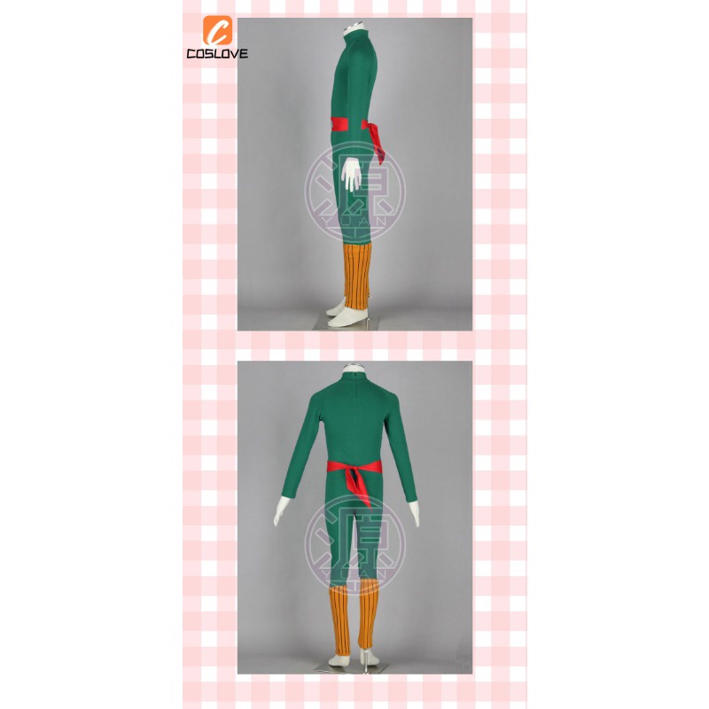Anime NARUTO Rock Lee Cosplay Green Color Jumpsuit Full Set Costume ...