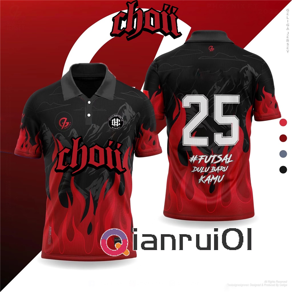 CHOII NEW Jersey Microfiber NEW DESIGN RETRO COLLAR VIRAL Baju Jersey ...
